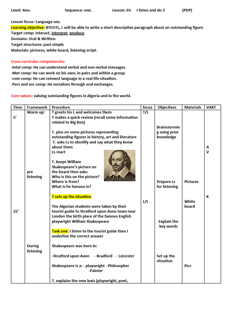 ms4 Seq 01 William Shakespeare | PDF | Human Communication | Cognitive Science