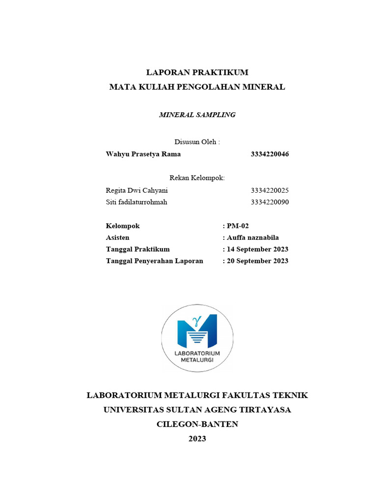 Teknik Sampling Mineral Padatan | PDF | Teknologi & Rekayasa