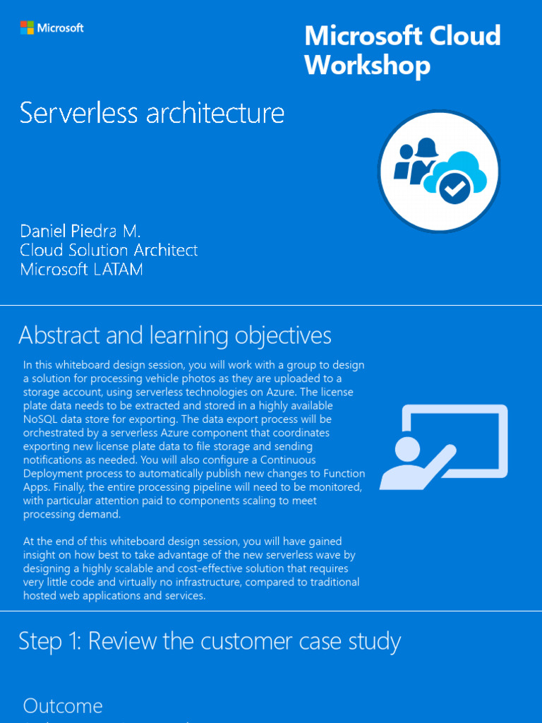 Serverless Architecture - Workshop | PDF | Microsoft Azure | Computer Science