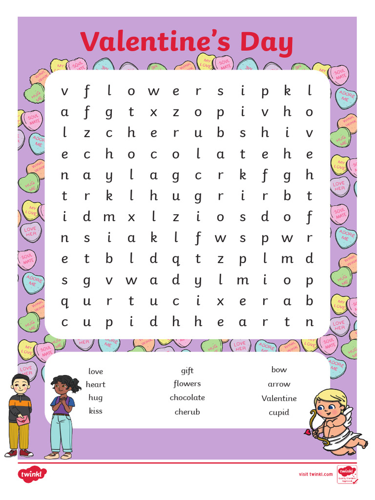 Valentine's Day Word Search | PDF