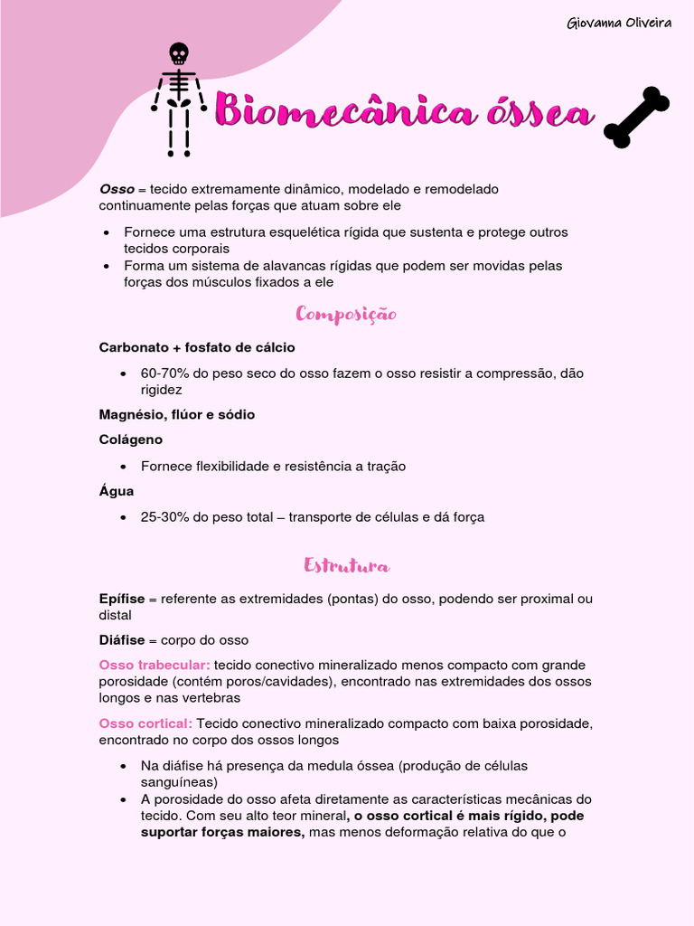Biomecanica óssea | PDF | Osso | Osteoporose