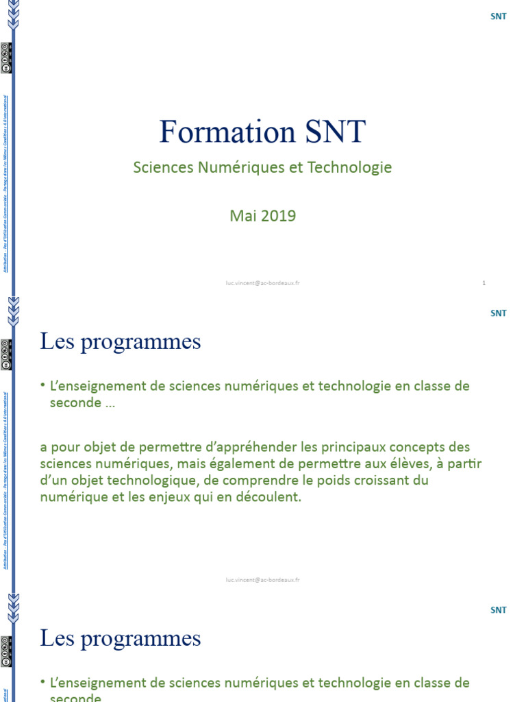Programme de Sciences Numériques SNT | PDF | Programme informatique | Programmation