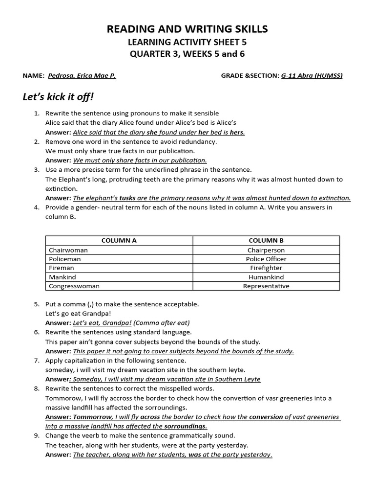 RWS (Q3 - Week 5&6 | PDF | Apollo 11 | Linguistics