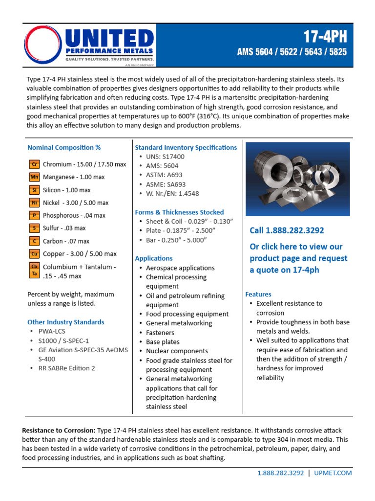 17 4 PH | PDF | Stainless Steel | Building Materials
