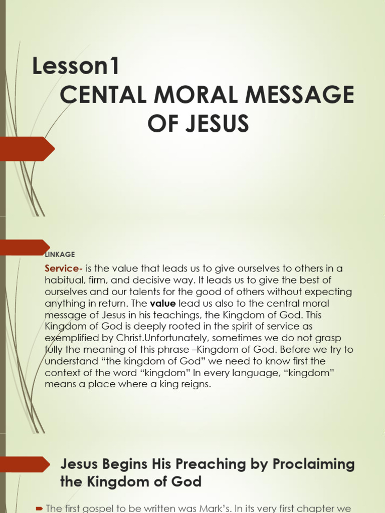 Lesson 1 | PDF | Jesus | Parables Of Jesus