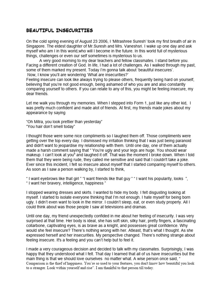 Beautiful Insecurities | PDF | Love