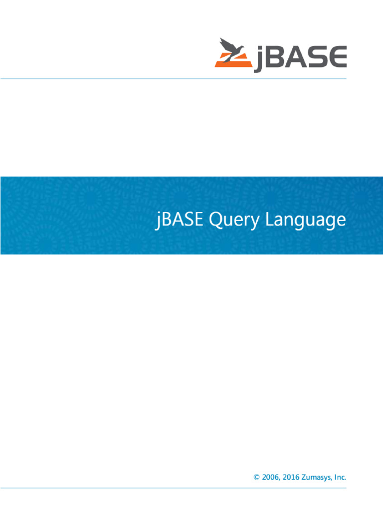 JBASE Query Language - Manualzz | PDF