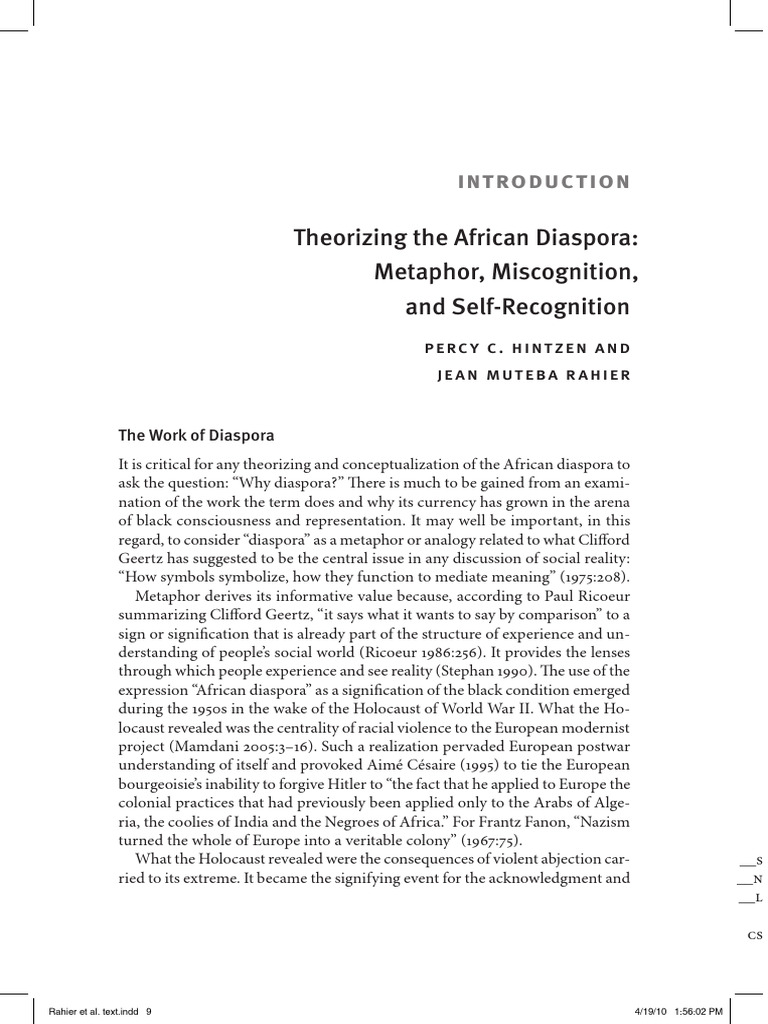 6) - Hintzen Percy and Jean Rahier 2010. "Introduction - Theorizing The ...