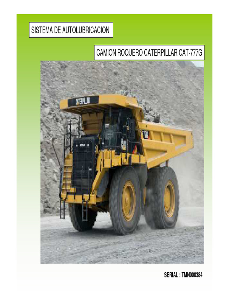 Presentacion Sistema de Lubricacion Camion Cat-777g | PDF | Inyección ...