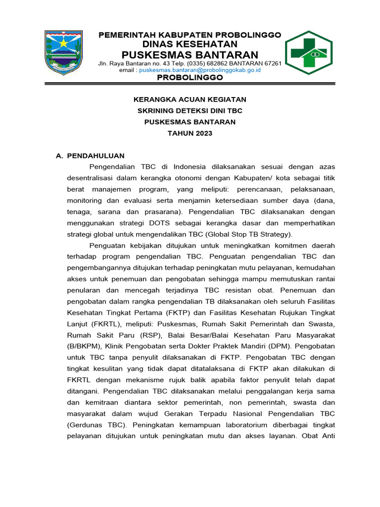 Kak Skrining Deteksi TBC | PDF | Pengembangan Diri | Kesehatan Holistik
