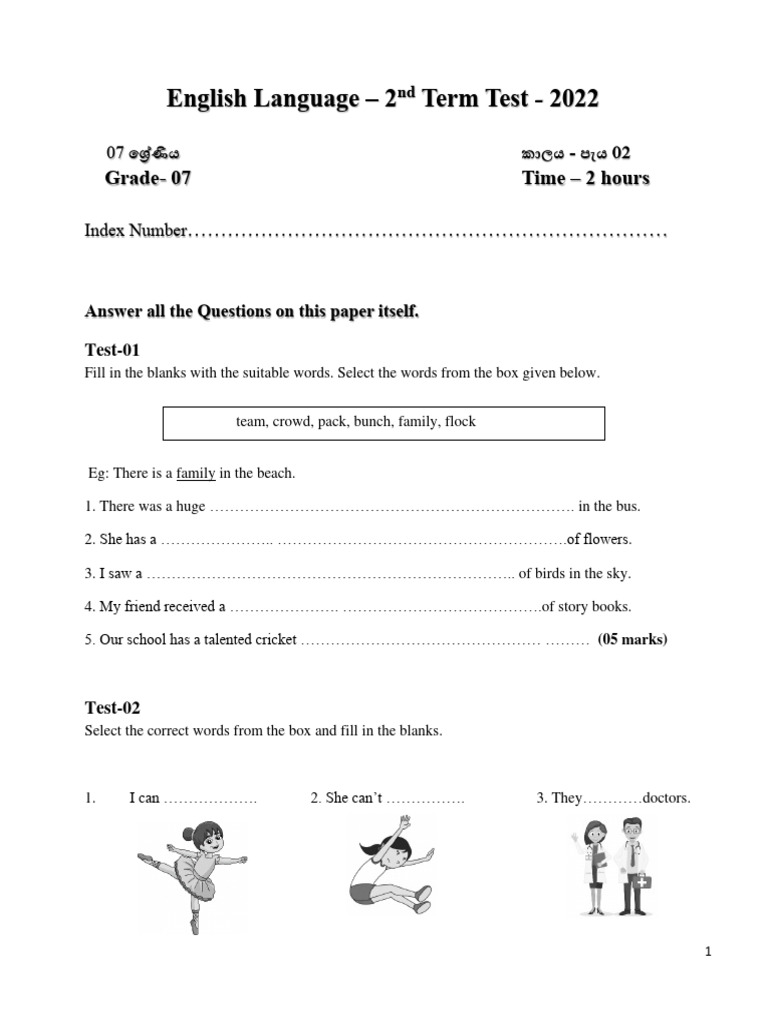English - Grade 7-2nd Term | PDF