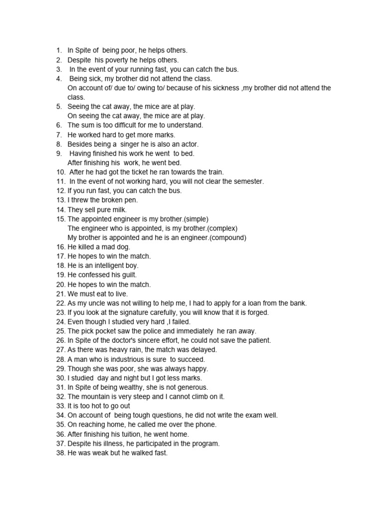 Simple, Compound and Complex | PDF