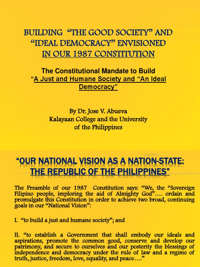 Building The Good Society | PDF | Democracy | Political Ideologies