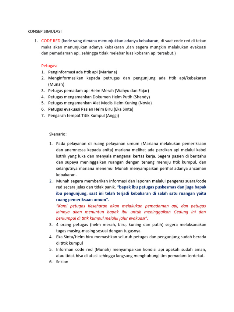 Simulasi Code Bahaya Puskesmas | PDF | Pengembangan Diri | Kesehatan Holistik