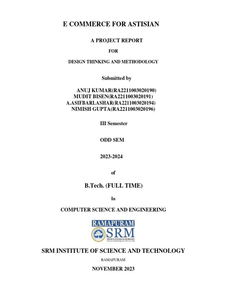 Report DTM Front Page | PDF