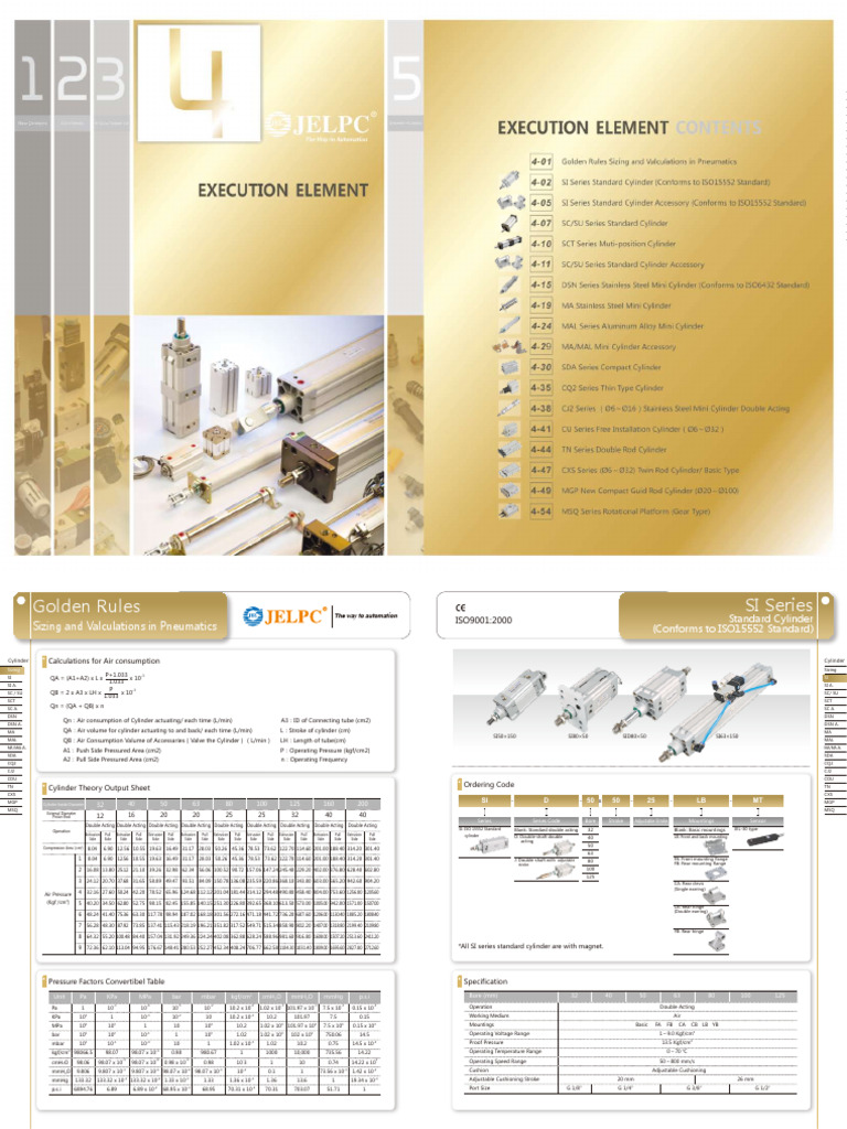 Cilindros ISO 15552 JELPC | PDF | Pascal (Unit) | Mechanical Engineering