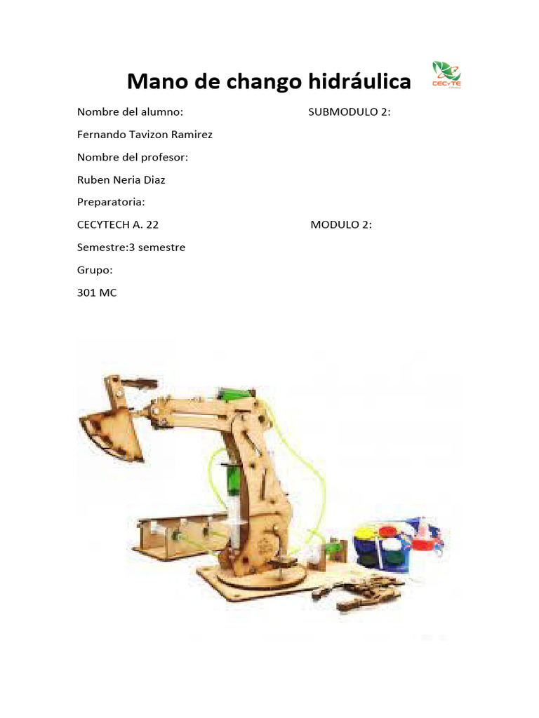 Mano de Chango Hidráulica Fernando | PDF