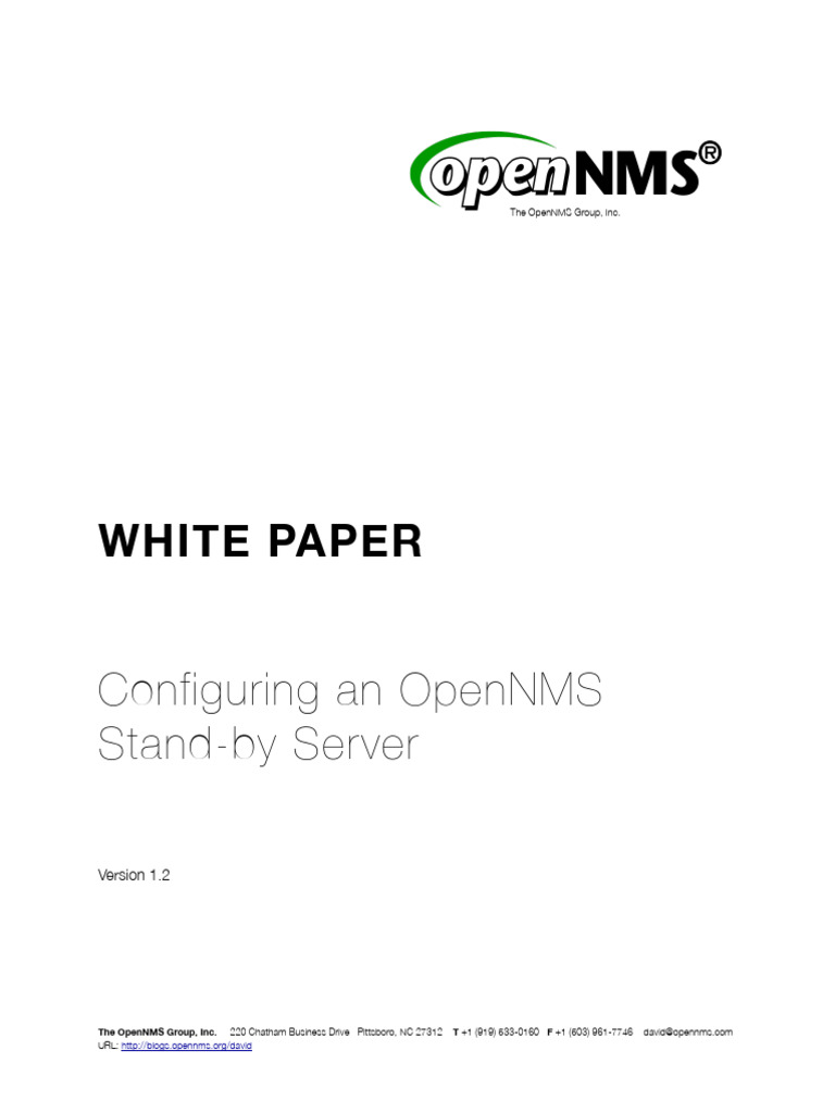 Silo - Tips - Configuring An Opennms Stand by Server | PDF | Databases | Server (Computing)