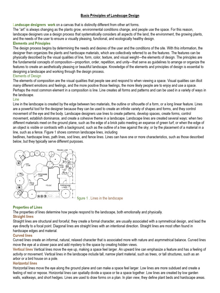 Principles of Landscape Design Explained | PDF | Composition (Visual ...