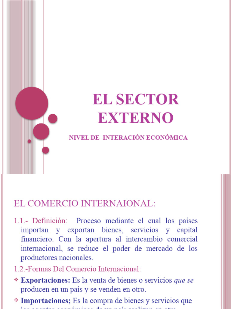 El Sector Externo | PDF | Arancel | Comercio