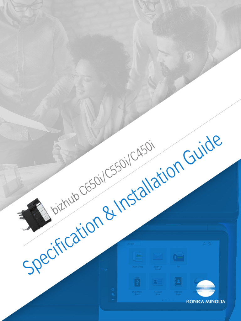 bizhub C650i/C550i/C450i Specs Guide | PDF | Fax | Paper