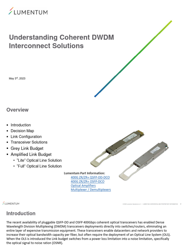 Optical Interconnect Solution App Note - Presentation | PDF ...