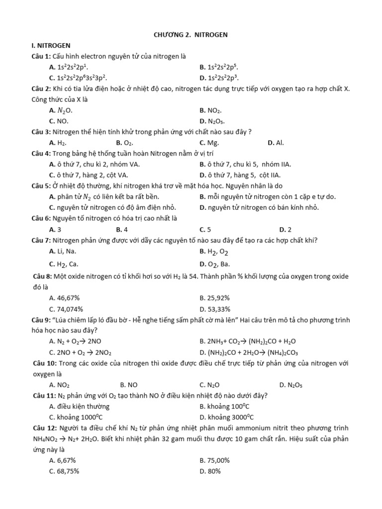 Nitrogen 1 | PDF