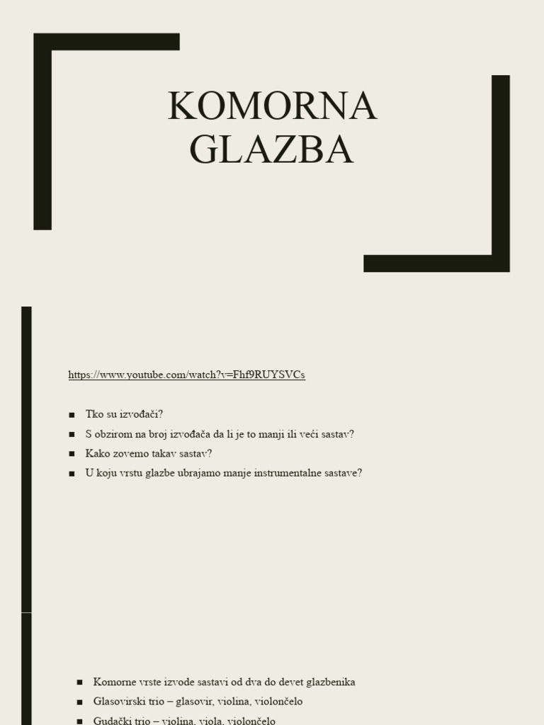 Komorna Glazba | PDF