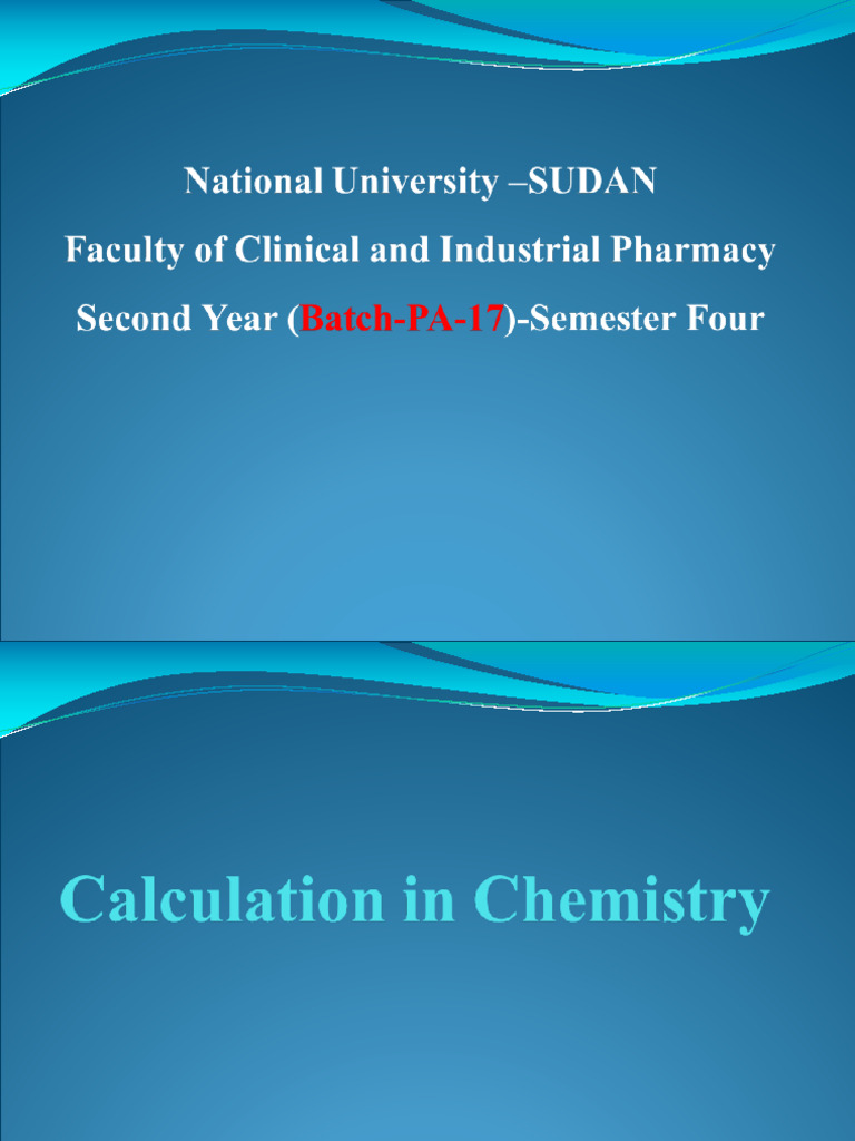 Lec 5 | PDF | Parts Per Notation | Concentration