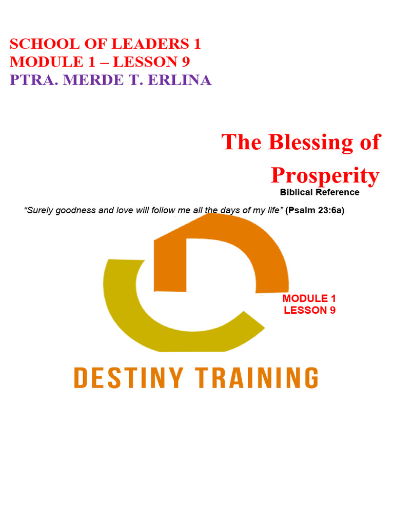 SCHOOL OF LEADERS 1 - Module 1,2 LESSON 9 | PDF | Jesus | Acts Of The ...