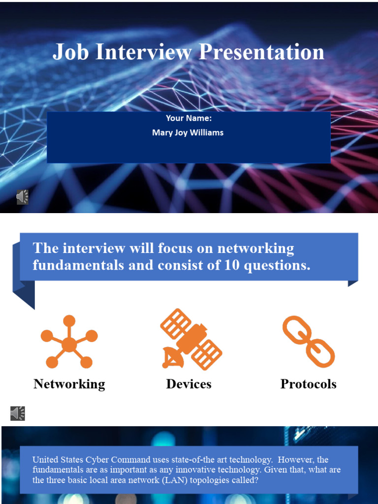 Job Interview Presentation Template | PDF | Computer Network | Network ...
