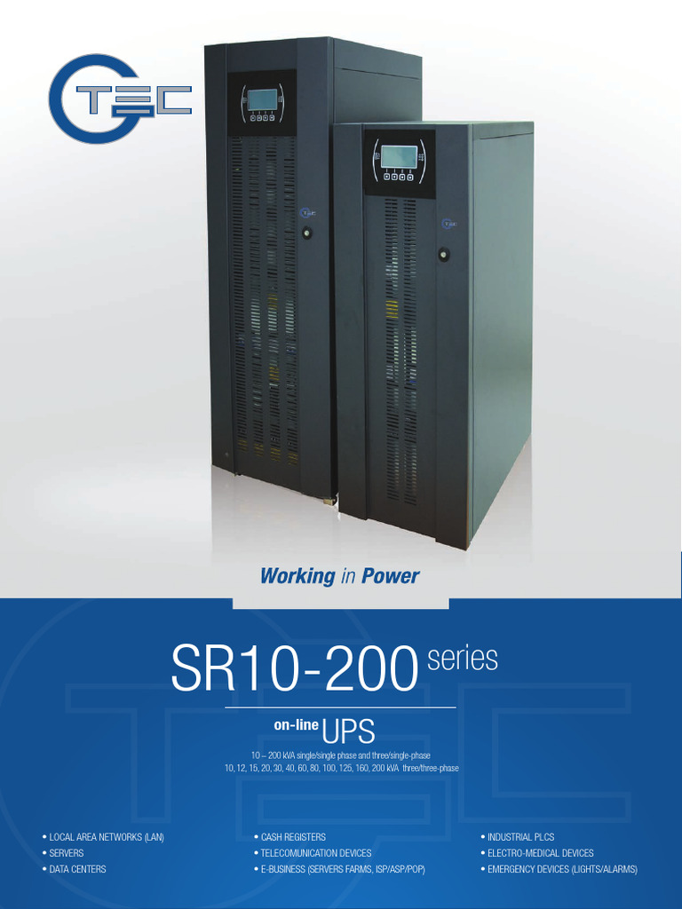 SR10-200 UPS: Efficiency & Reliability | PDF | Power Inverter | Unix