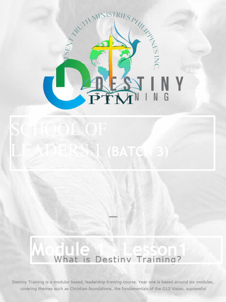 Destiny Training Overview and Modules | PDF | Jesus | Gospel Of John