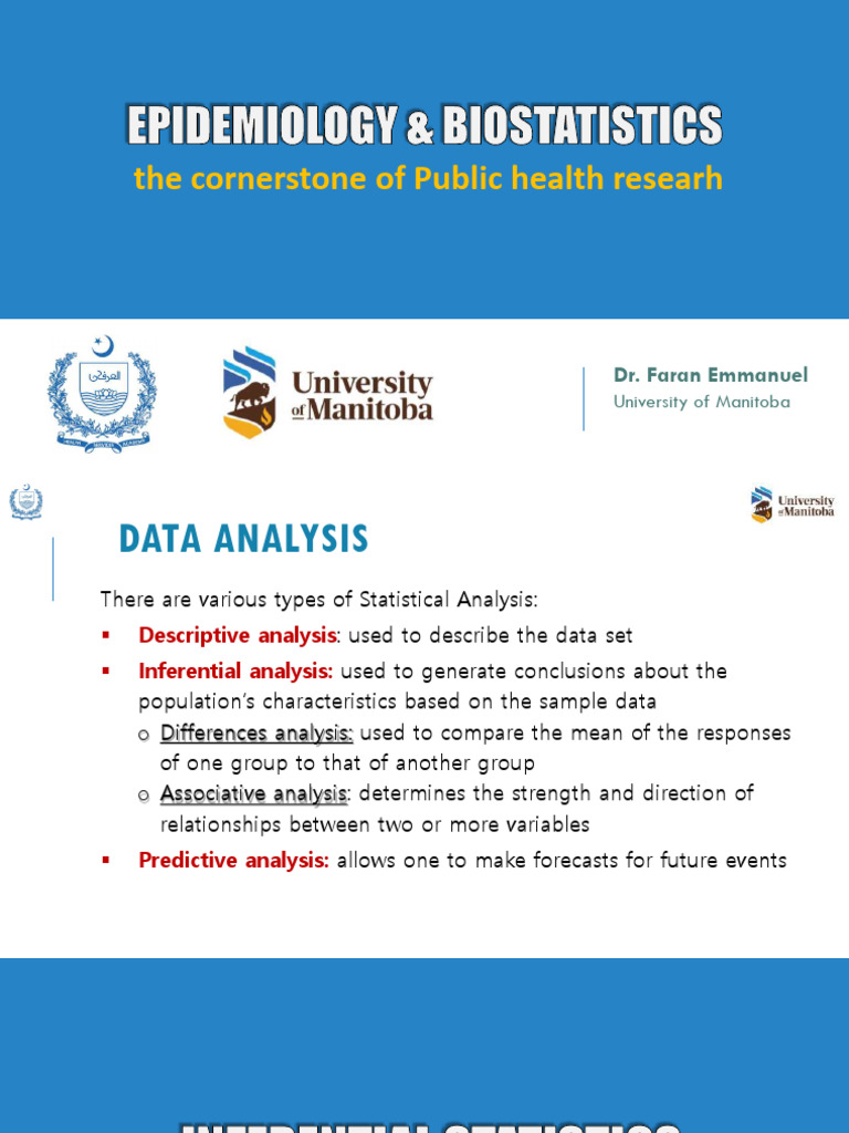 Share Lecture 2 by Dr. Faran (Applied Epidemiology and Biostatistics) | PDF | P Value | Statistics