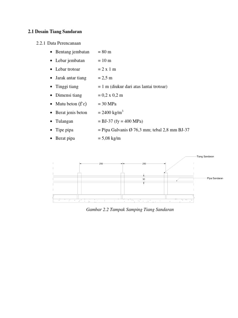 Perhitungan Tiang Sandaran 19 10 22 | PDF