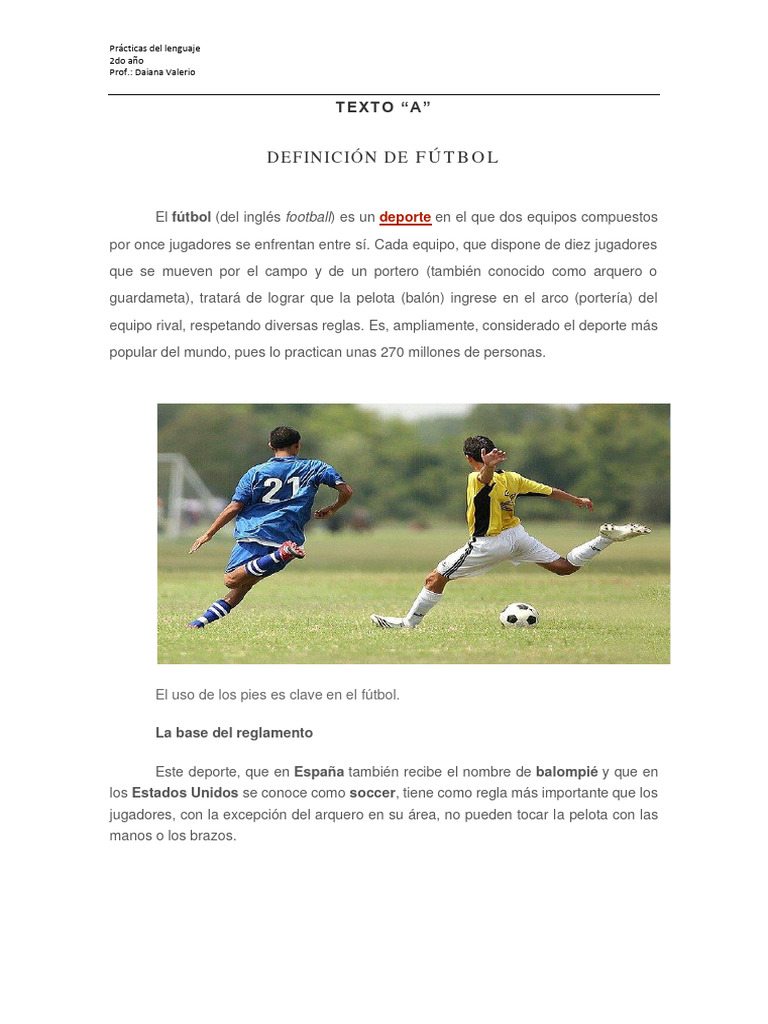 Textos Futbol | PDF | Asociación de Futbol | Deportes