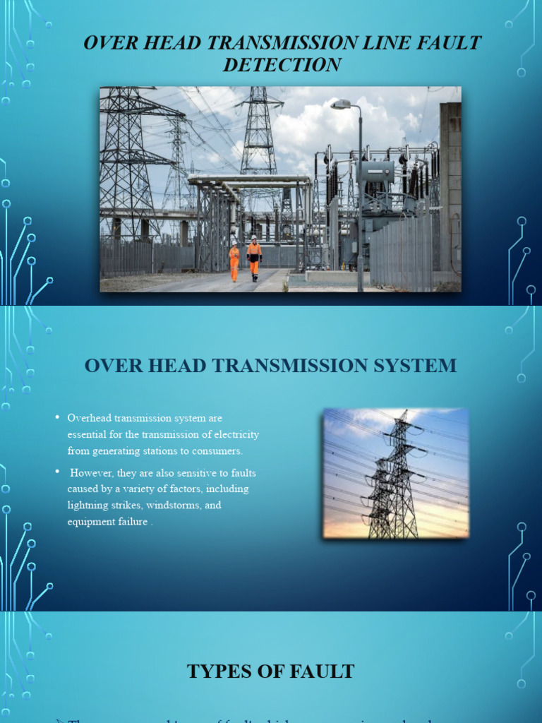 Over Head Transmission Line Fault Detection Pdf Electric Power Transmission Transmission Line