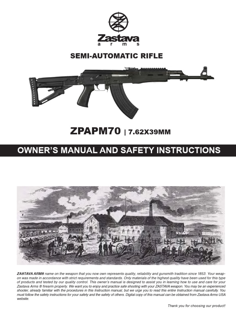 ZPAPM70 Manual ZA USA | PDF | Magazine (Firearms) | Trigger (Firearms)