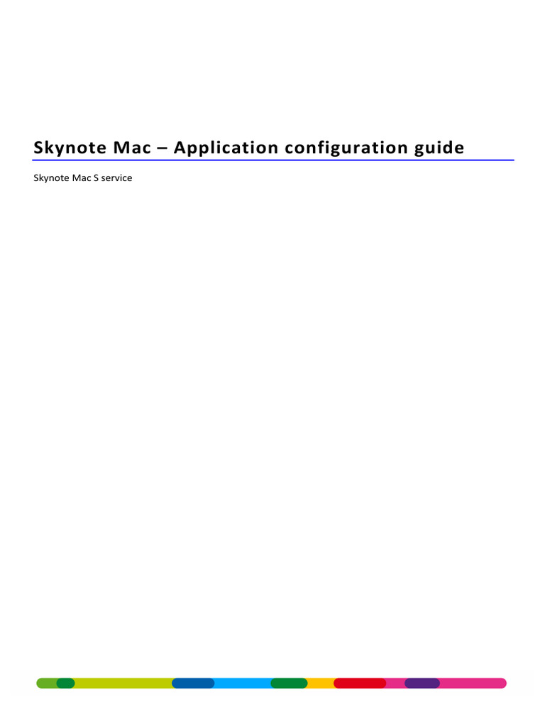 Skynote Mac - Application Configuration Guide v1 | PDF | Active ...