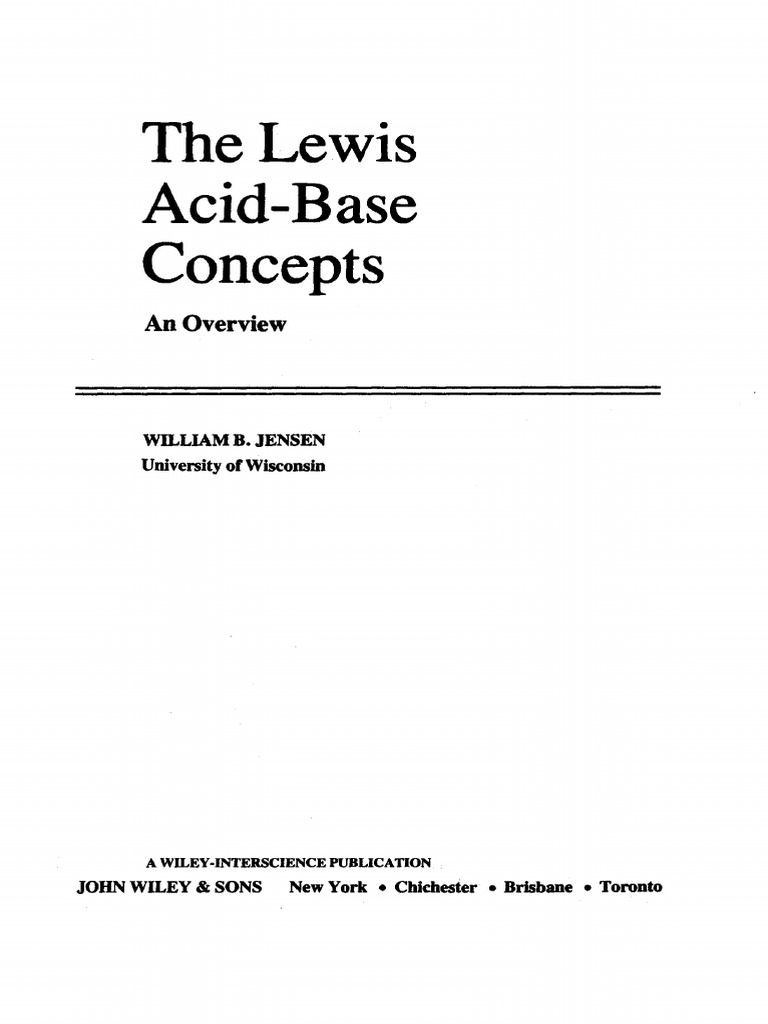 The Lewis Acid-Base Concepts (1979) - Jensen | PDF