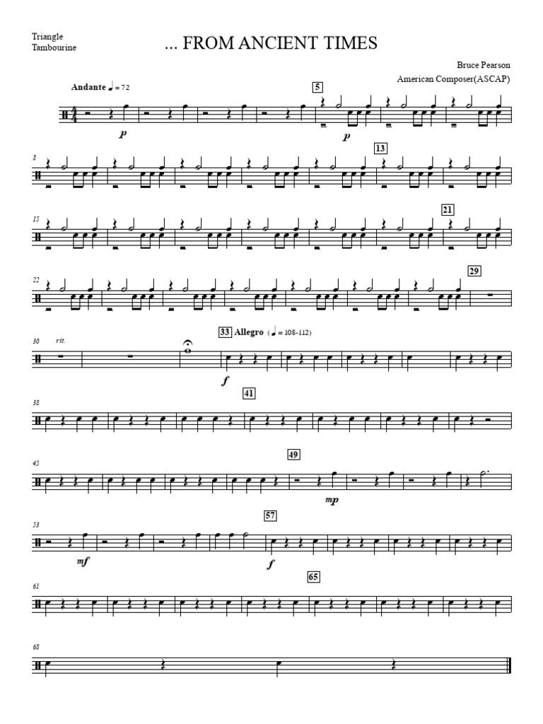 From-Ancient-Times - Triangle Tambourine | PDF