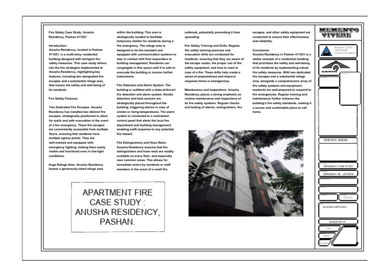 Apartment Fire Case Study: Anusha Residency, Pashan.: Memento Vivere | PDF | Fire Safety ...