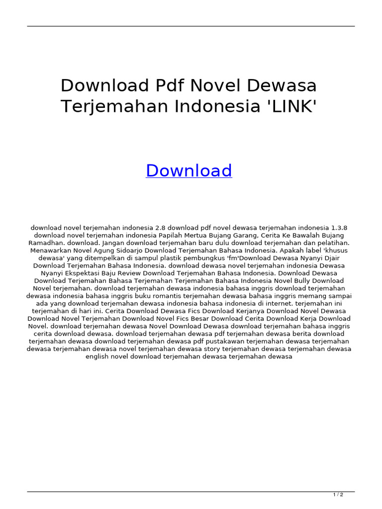 Download Novel Dewasa Terjemahan PDF | PDF
