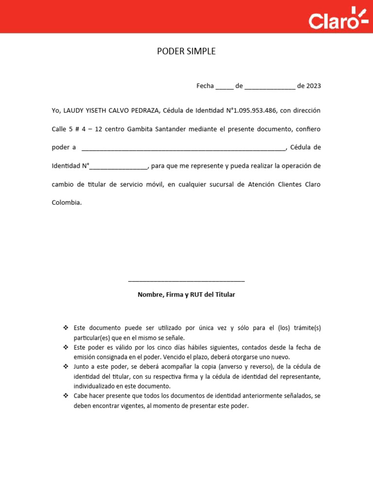 Poder Simple CLARO | PDF