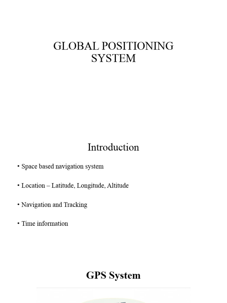 Global Positioning System | PDF | Global Positioning System | Satellite