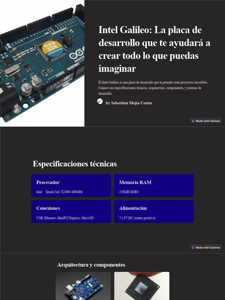 Intel Galileo La Placa de Desarrollo Que Te Ayudara A Crear Todo Lo Que Puedas Imaginar | PDF ...