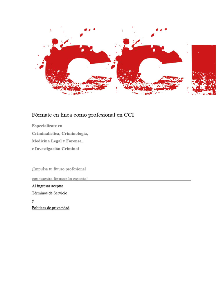 Fórmate en Línea Como Profesional en CCI | PDF | Método científico | Ciencia forense