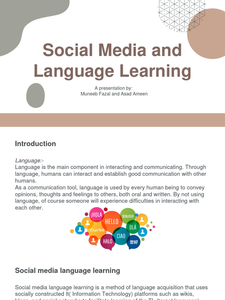 Social Media and Language Learning | PDF | Social Media | Popular ...