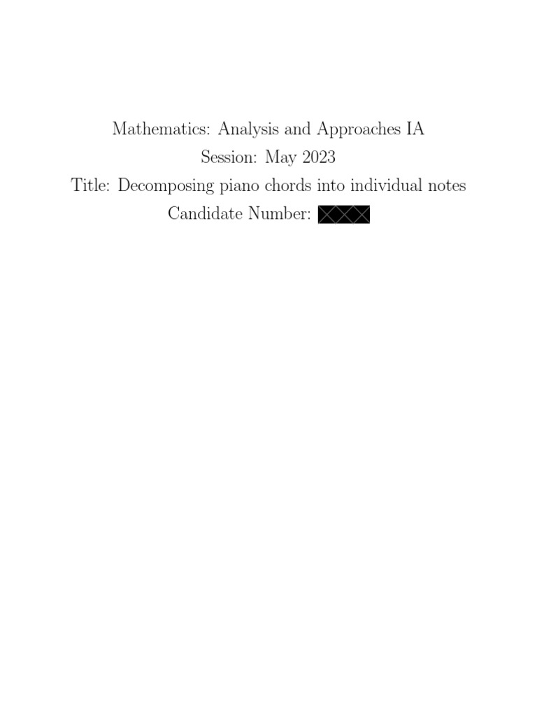 Aa Math Ia Pdf Discrete Fourier Transform Waves