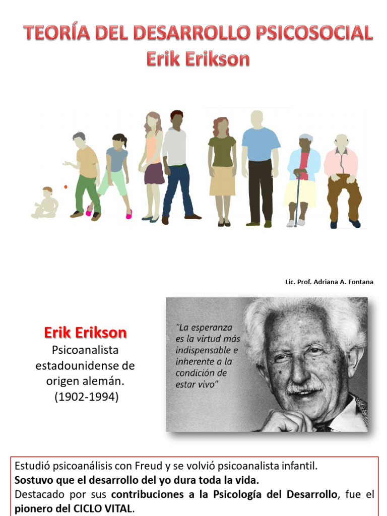 Teoría Psicosocial de Erik Erikson | PDF | Psicoanálisis | Sicología